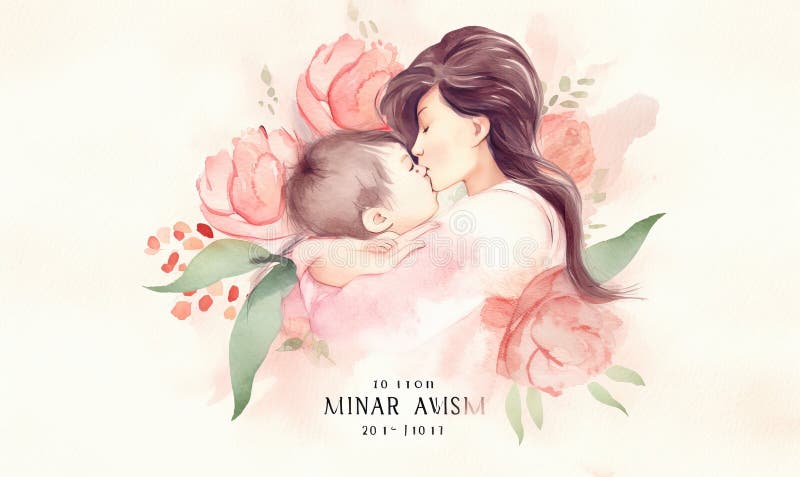 An Emotional Illustration of Mother S Embrace on Mother S Day Creating ...