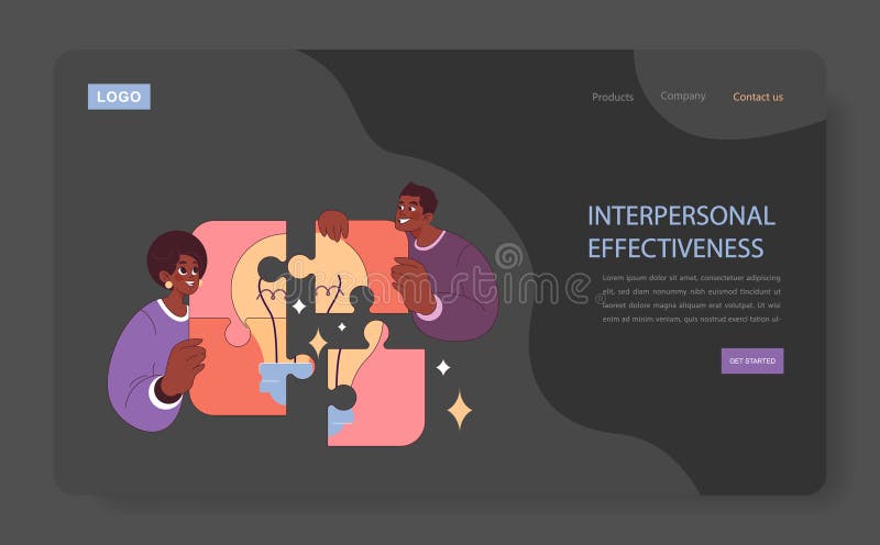 Emotional Intelligence Dark Mode or Night Mode Web Banner or Landing ...