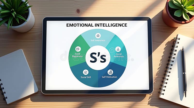 Emotional Intelligence Framework Displayed on Tablet in Professional ...