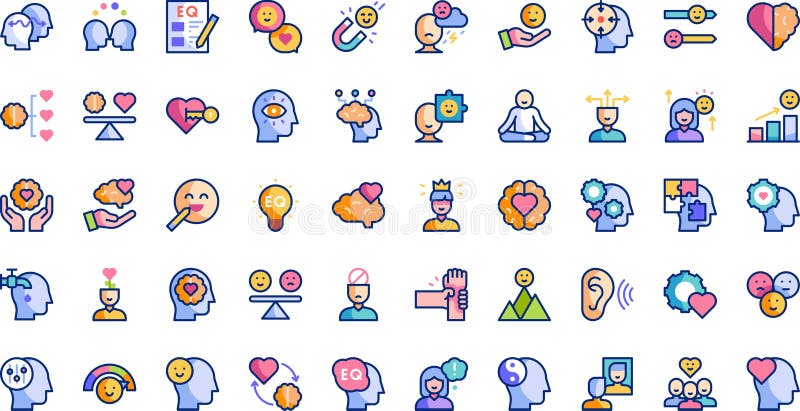 Emotional Intelligence Icons .. High-Quality Vector Icons Collection ...