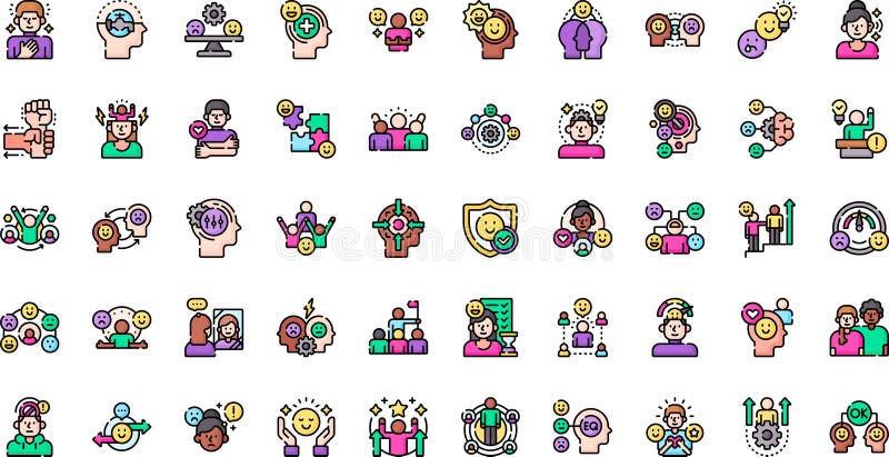 Emotional Intelligence Icons High-Quality Vector Icons Collection with ...