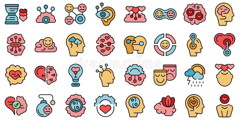 Emotional Intelligence Icon Outline Vector. Mental Brain Stock Vector ...