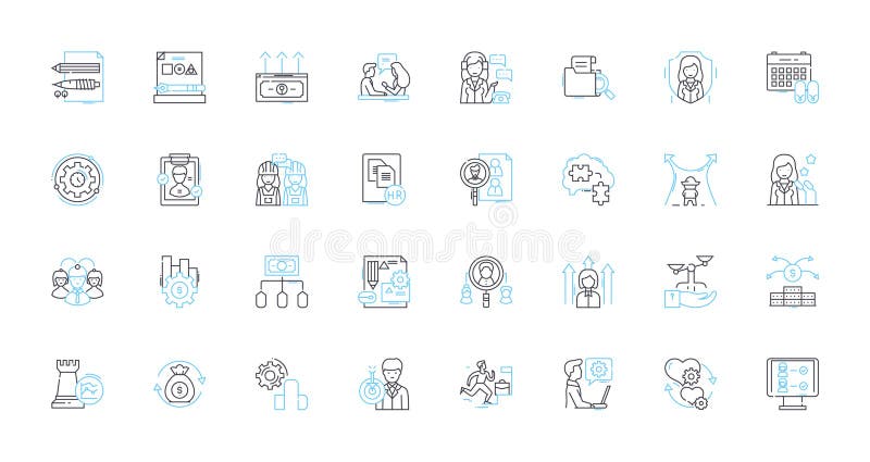 Emotional Intelligence Linear Icons Set. Empathy, Self-awareness, Self ...