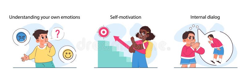 Emotional Intelligence Set. Emotion Balance and Control Skill Stock ...