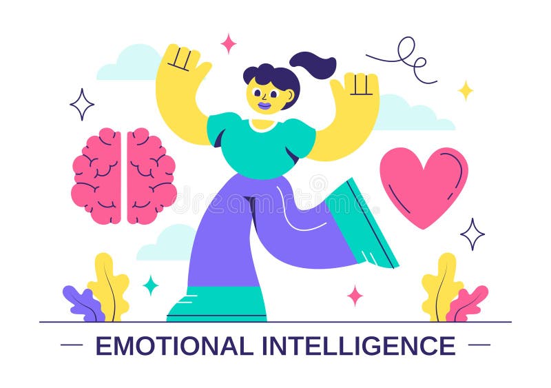 Emotional Intelligence Vector Illustration Featuring Controlling ...