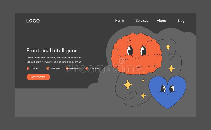 Emotional Intelligence Web Banner or Stock Vector - Illustration of ...