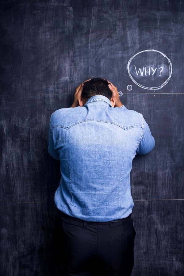 Emotional man asking why stock photo. Image of oriental - 32613992