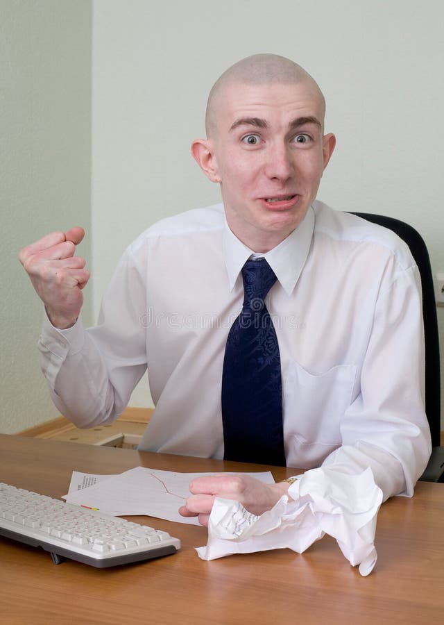 Mean Boss in Office stock image. Image of teeth, paper - 9978455