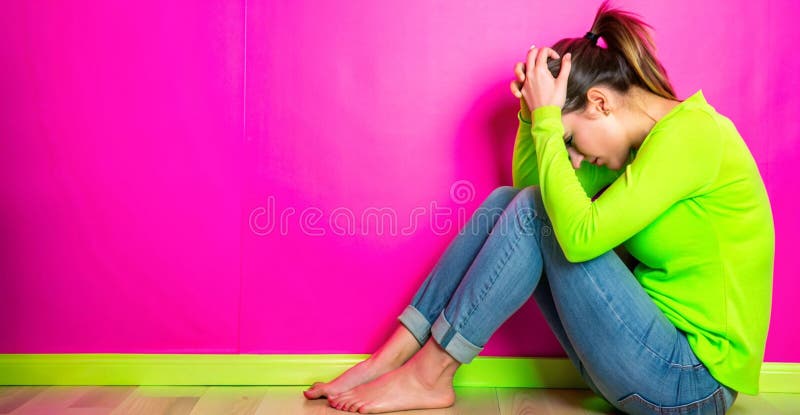 Emotional Reflection a Struggle with Deep Inner Thoughts and Feelings ...