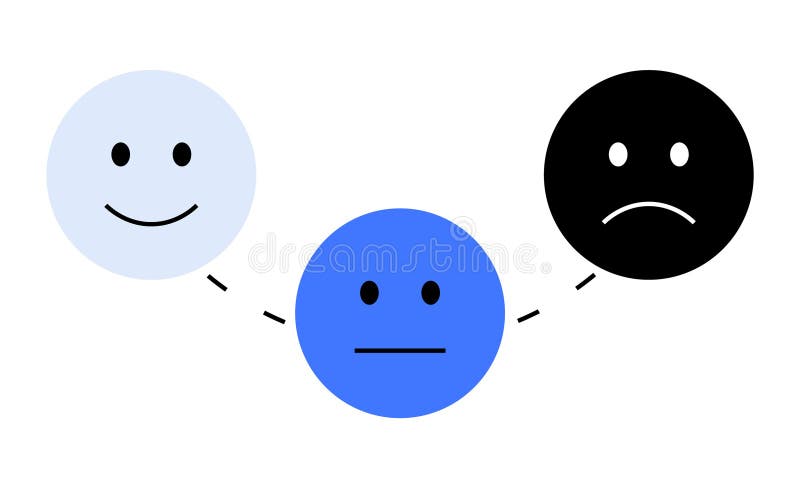 Emotional States Represented by Smiley, Neutral, and Sad Faces ...