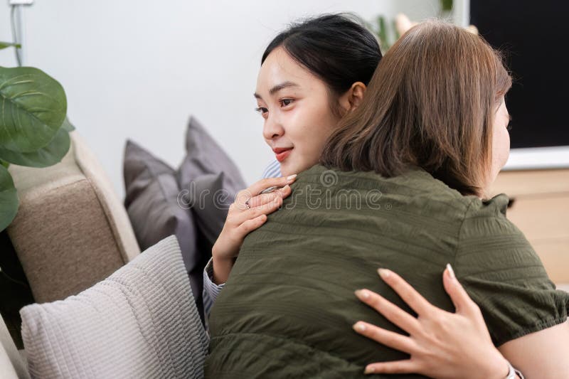 Emotional Support and Therapy. a Compassionate Hug between a Therapist ...