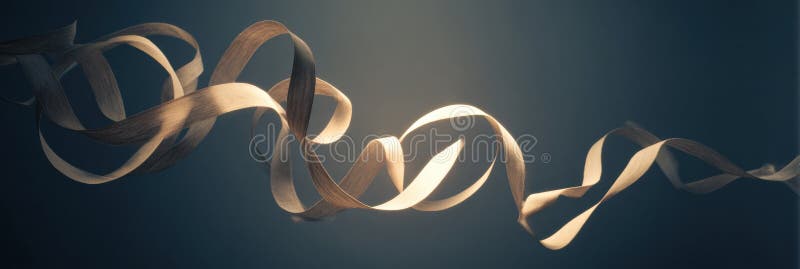 Emotional Visuals of Tangled Thoughts Transforming into a Light Ribbon ...