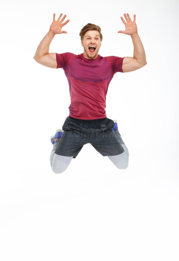 Sportlicher Mann Mit Springendem Seil Stockbild - Bild von sprung ...