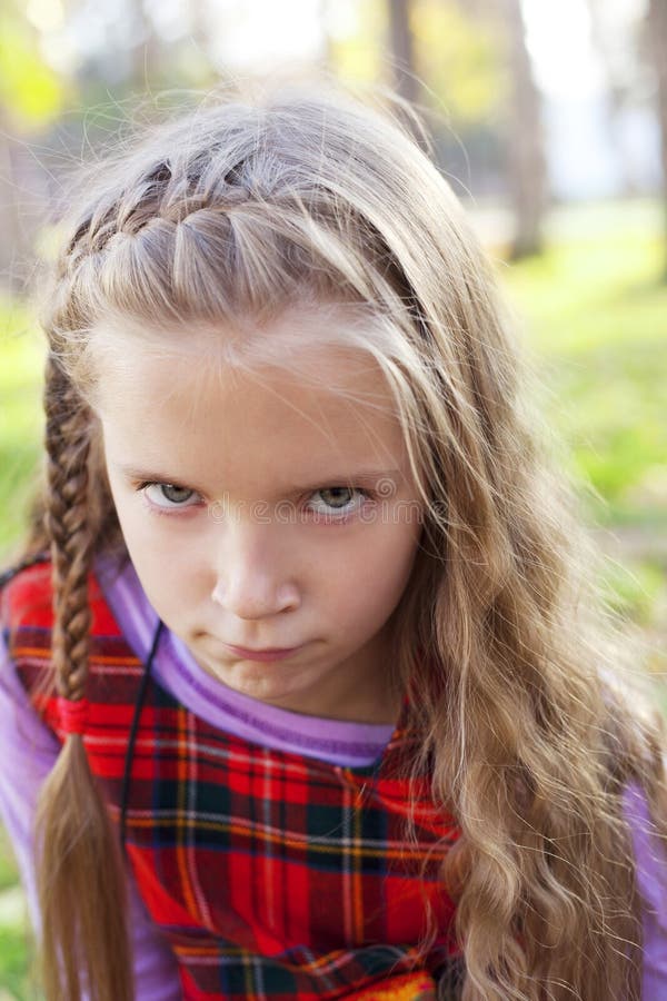 Emotions stock photo. Image of curly, girl, frown, expression - 22193750