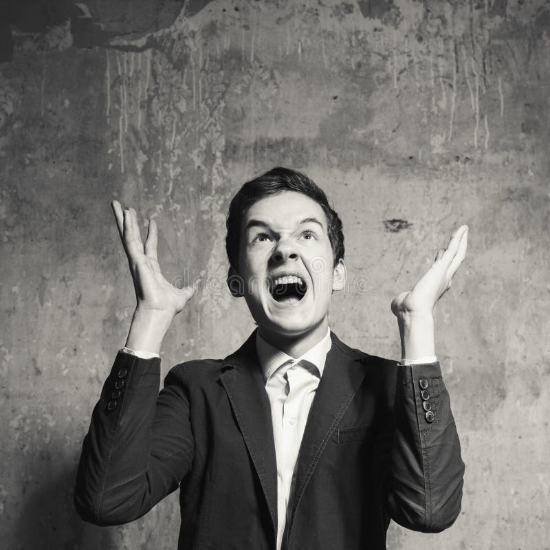 Emotions, malevolent smile stock image. Image of white - 82634889