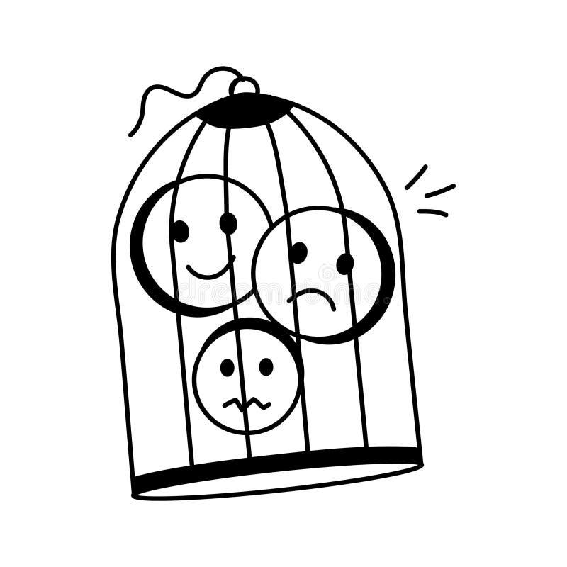 Emotions in a Cage Symbolizing Emotional Regulation and Mental Calmness ...