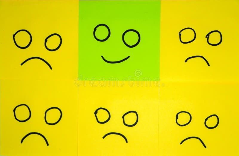 Emotions Concept. Background of Sticky Notes Stock Photo - Image of ...