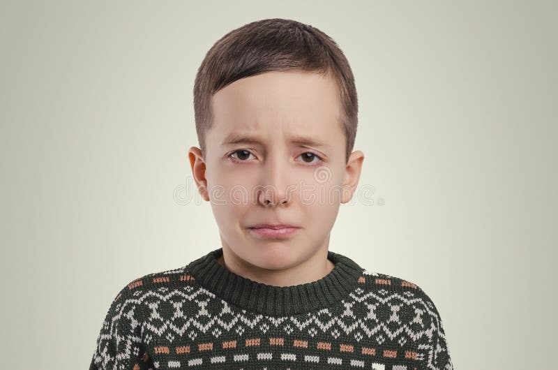 Emotions. the Crying Boy Portrait. Stock Image - Image of studio, teen ...