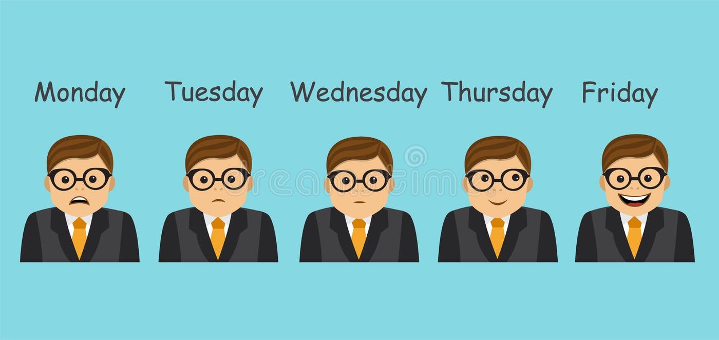 Days Week Cartoon People Stock Illustrations – 39 Days Week Cartoon ...