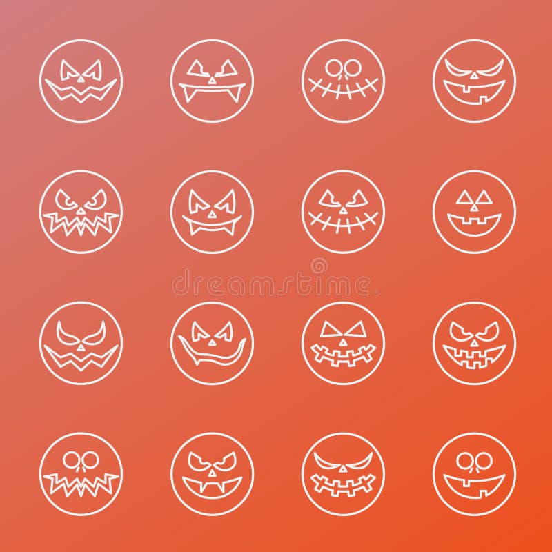 Emotions icons set stock vector. Illustration of simple - 84130500