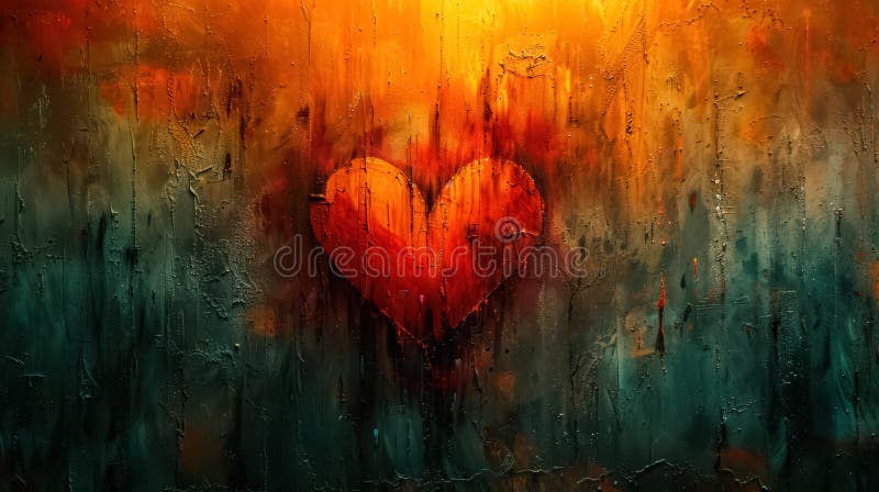 Emotions of Love and Passion, Abstract Composition Stock Illustration ...