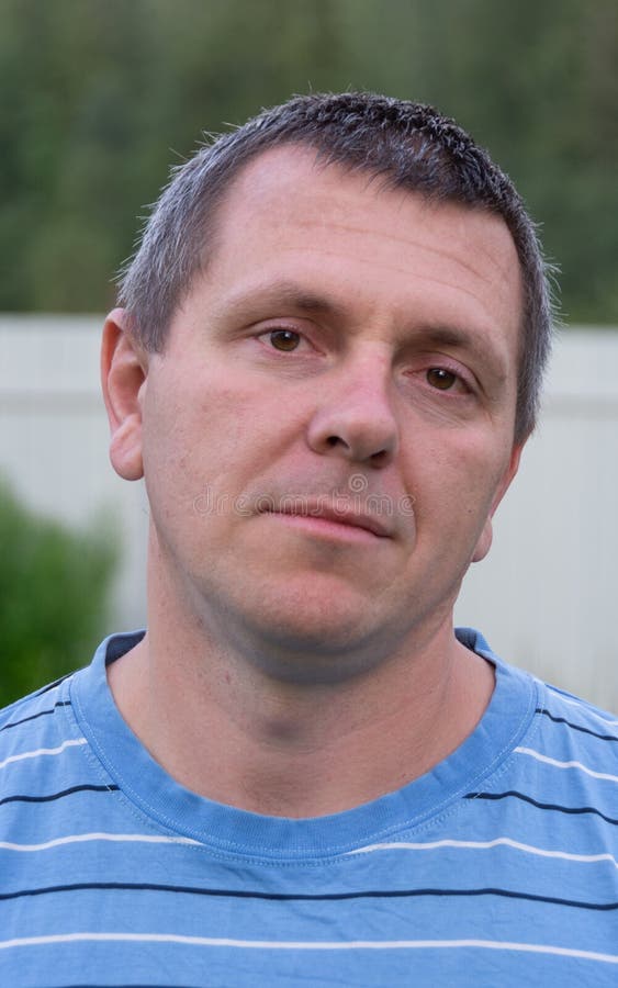 Emotions. a Man Expresses Various Emotions on His Face. Stock Photo ...