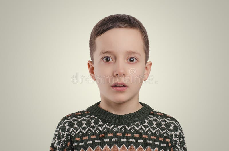 Emotions. the Surprised Boy Looking at Camera. Portrait of Young Stock ...