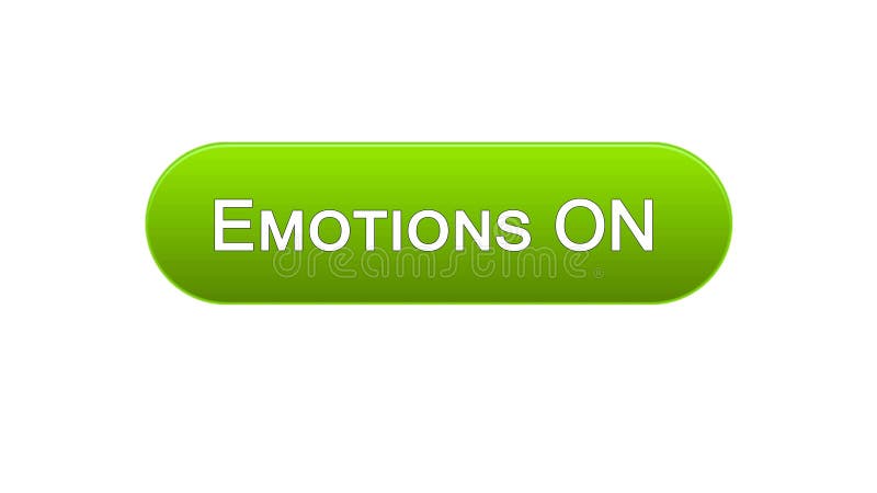 Emotions on Web Interface Button Green Color, Feelings Expression, Site ...