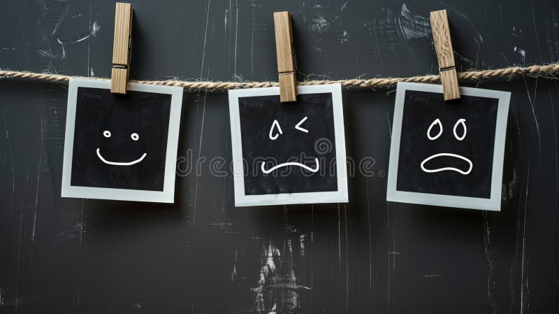 The Emotive Drawn Faces.AI Generated Image Stock Photo - Image of white ...