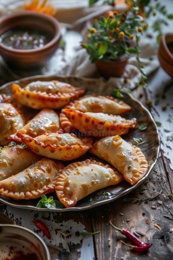 Empanadas on Table stock image. Image of heritage, empanada - 374745535