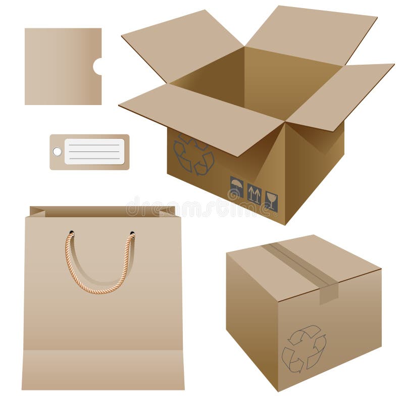 Empaquetado de papel ilustración del vector. Ilustración de abierto ...