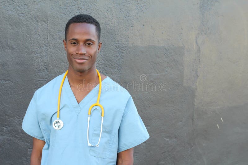 Empathetic Doctor Smiling Close Up with Copy Space Stock Photo - Image ...