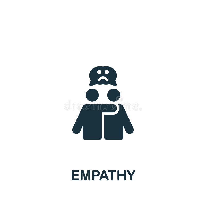 Empathy Icon Monochrome Simple Sign From Core Values Collection Stock Vector Illustration Of