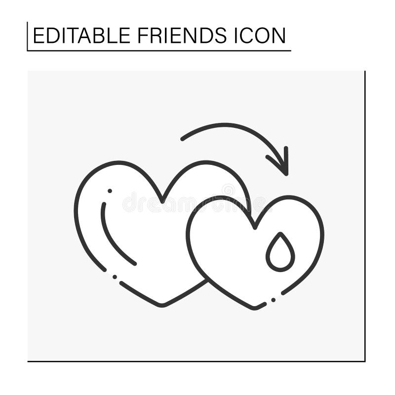 Empathy line icon stock vector. Illustration of help - 242136011