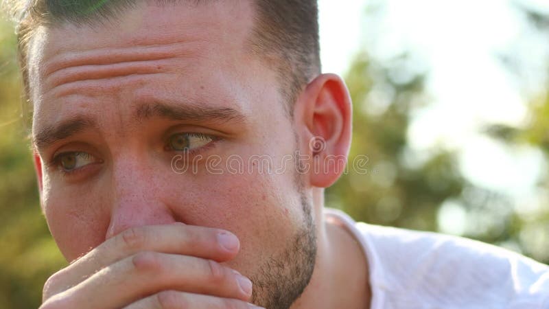 Empathy Man Feeling Very Sad and Thinking about Disturbing Thoughts ...