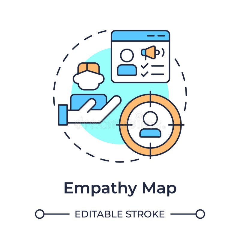 Empathy Map Multi Color Concept Icon Stock Illustration - Illustration ...