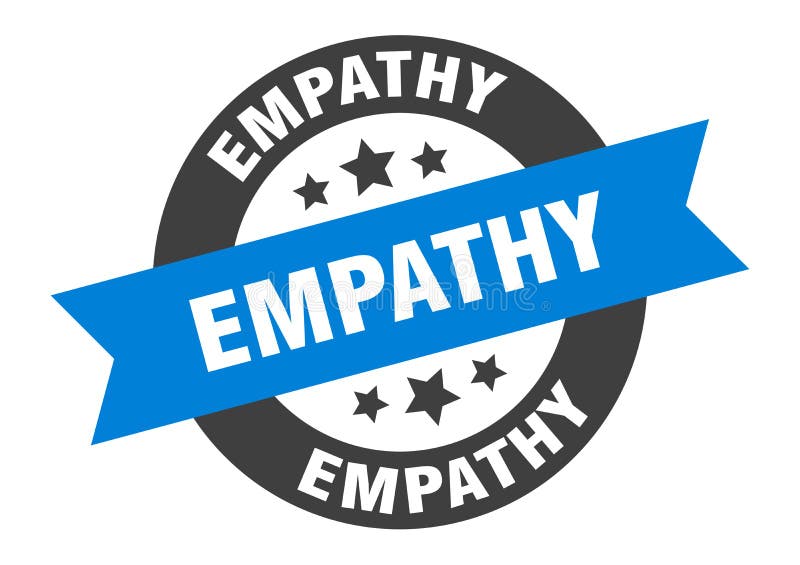 Empathy Sign. Empathy Round Ribbon Sticker Stock Vector - Illustration ...