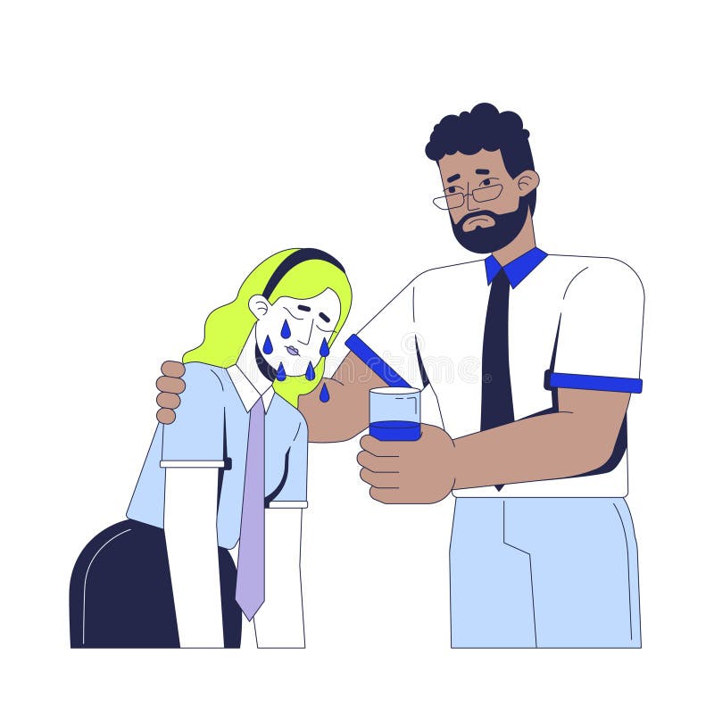 Empathy Soft Skill in Workplace 2D Vector Illustration Stock Vector ...