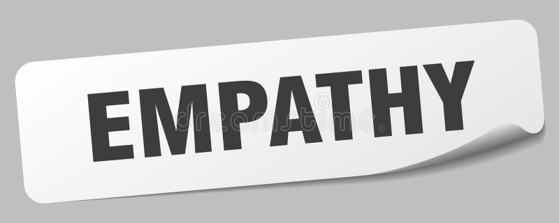 Empathy Sticker. Empathy Label Stock Vector - Illustration of white ...