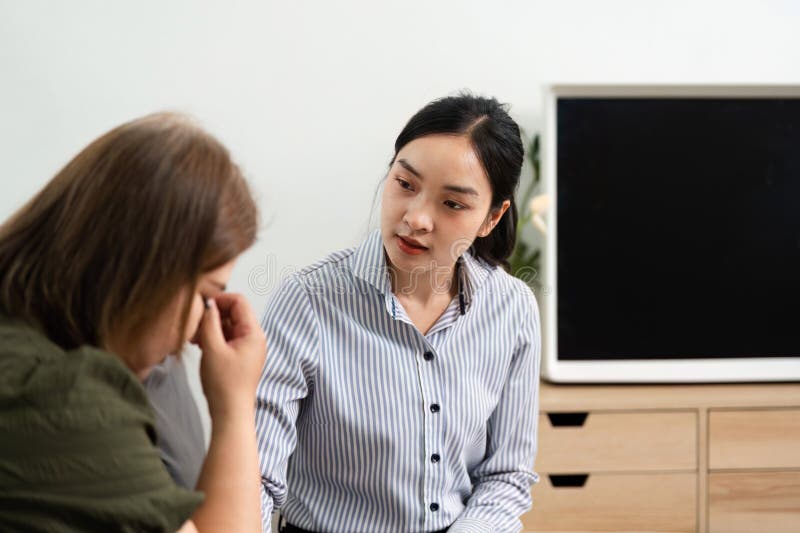 Empathy and Therapy. a Psychiatrist Provides a Safe Space for a Client ...