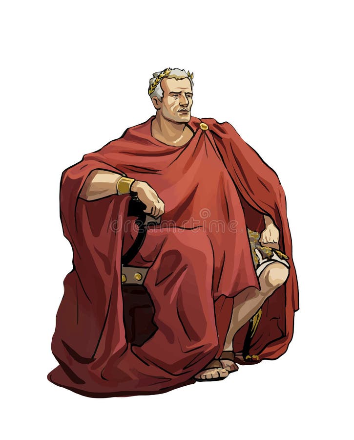 Emperor, Cesar, Roman Illustration. Comic Style Stock Illustration ...