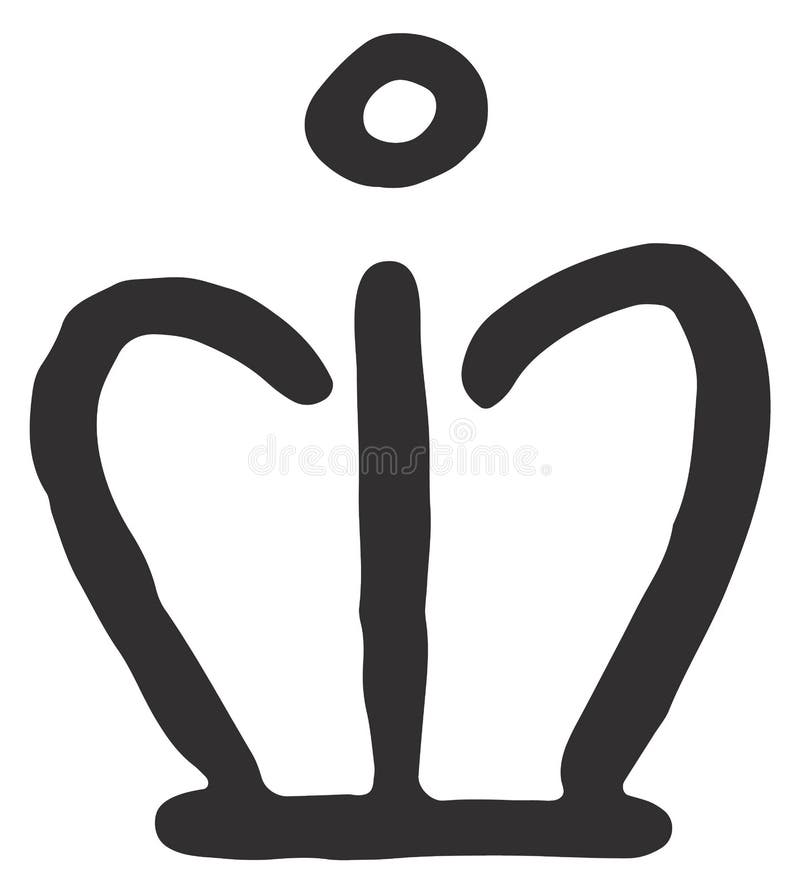 Emperor Crown in Ink Stroke Style. Monarchy Symbol Stock Vector ...