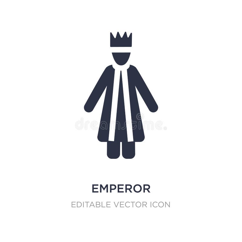 Emperor Icon in Different Style Vector Illustration. Two Colored and ...