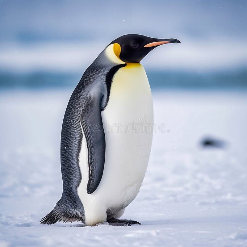 Emperor - the Largest Type of Penguin, Generative AI Stock Illustration ...
