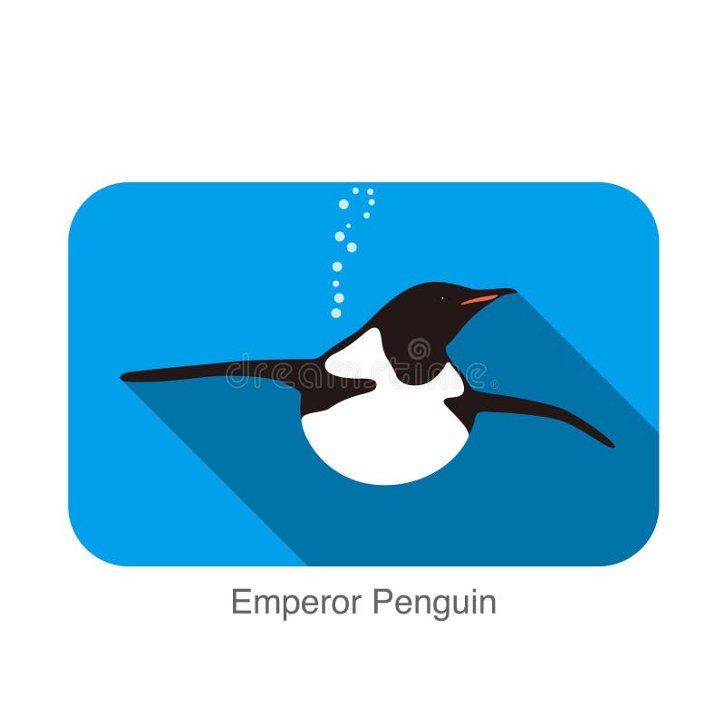 Emperor Penguin Swimming in the Water, Penguin Seed Series, Vector ...