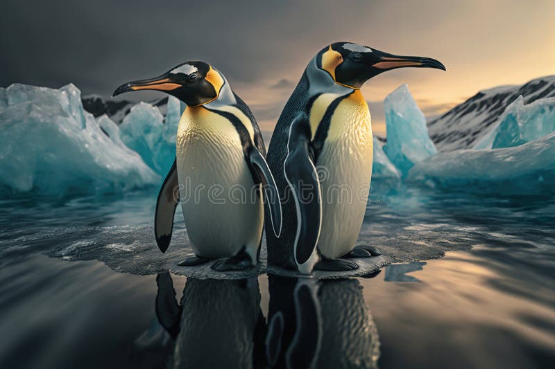 Emperor Penguin Close-up in Antarctica, Ai Generative Stock ...