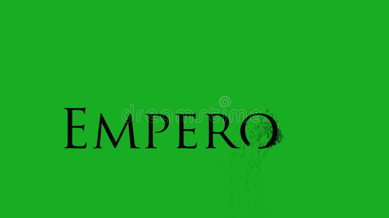 Emperor Text with Dust Sprinkle Particle Effect on Green Screen Stock ...