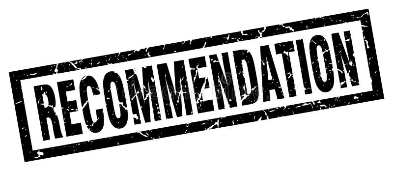 Empfehlungsstempel vektor abbildung. Illustration von vektor - 122121143