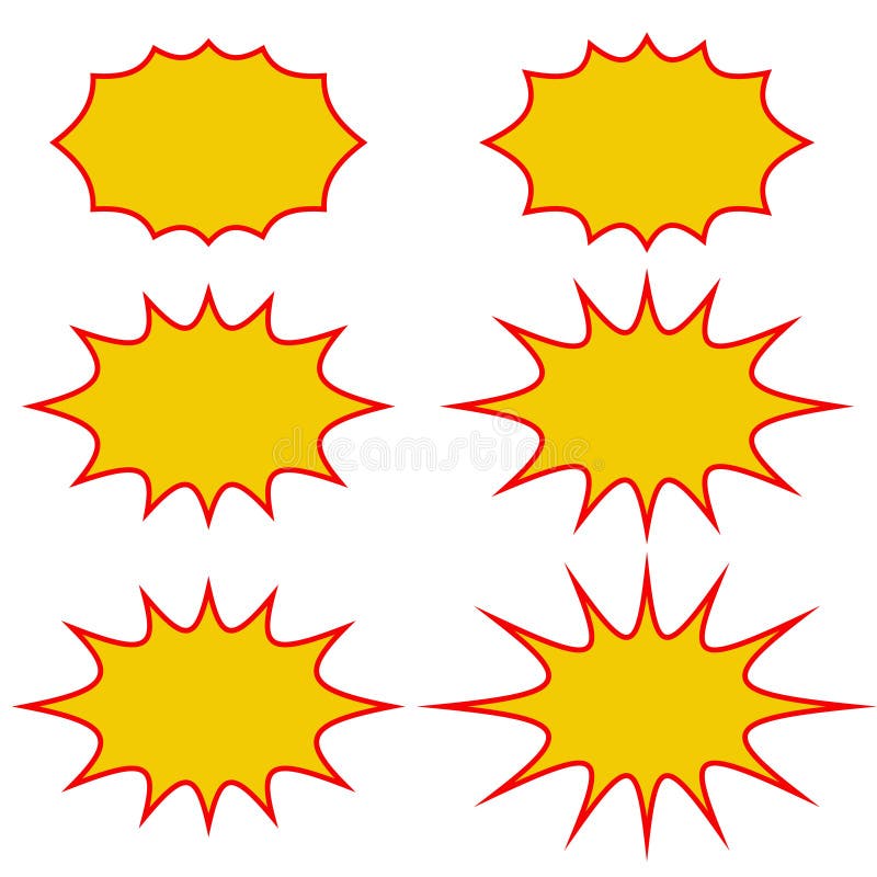 Emphasis Balloon Cartoon Text, Blank Border Box, Bubble Cloud Comic ...