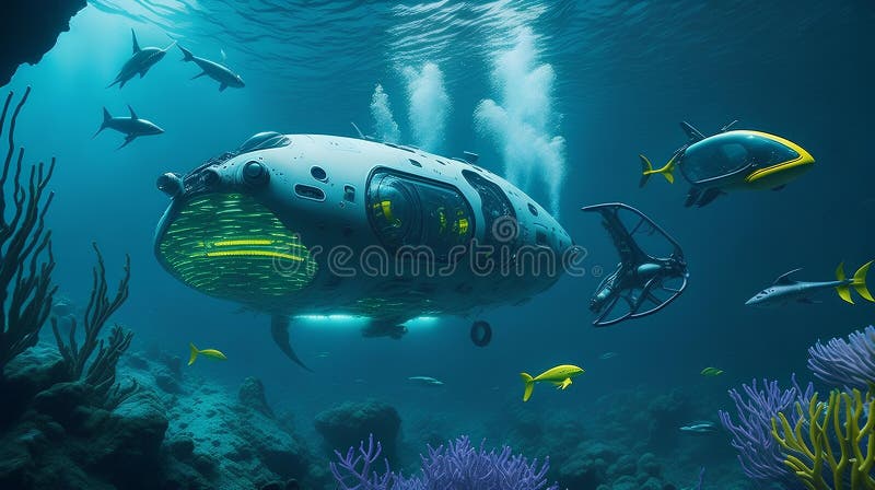 Underwater Drones Stock Illustrations – 36 Underwater Drones Stock ...